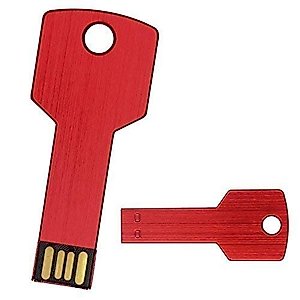 10Pack 2.0 USB Flash Drive Metal Key Design Metal Key Shaped Memory Stick USB Disk (2.0/8GB, Red)