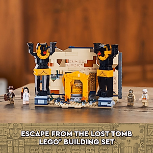 LEGO Indiana Jones Escape from The Lost Tomb 77013 Building Toy, Featuring a Mummy and an Indiana Jones Minifigure from Raiders of The Lost Ark Movie, Gift Idea for Kids Ages 8+