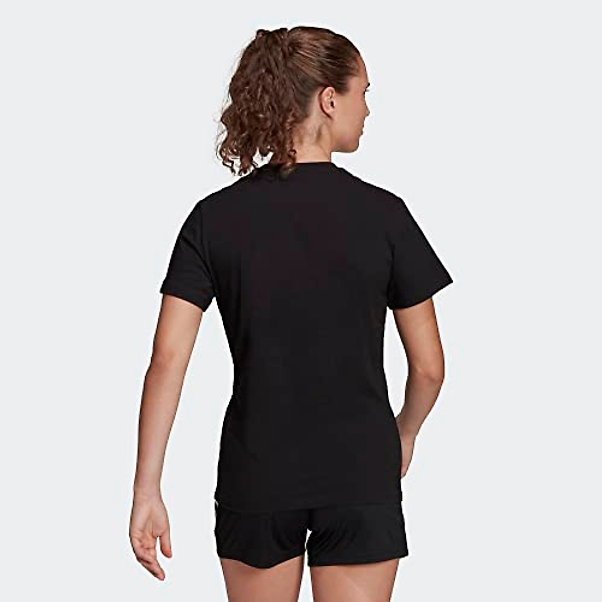 adidas Women's Soccer Logo Tee, Black, X-Small