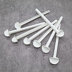 8 Canary Finch Budgie Bird Cage White Plastic Stand Perches Holders（5.5 Inches）