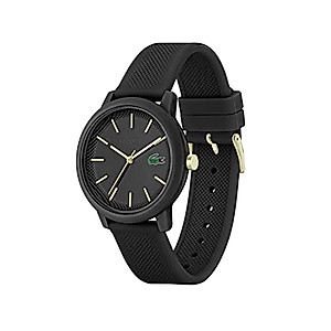 Lacoste 12.12 Men's TR90 Case Quartz Watch with Black Rubber Strap (Model: 2011233)