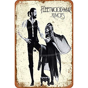 Keviewly Fleetwood Mac Greatest Hits Vinyl Iron Painting Wall Poster Metal Vintage Band Tin Signs Retro Garage Plaque Decorative Living Room Garden Bedroom Office Hotel Cafe Bar