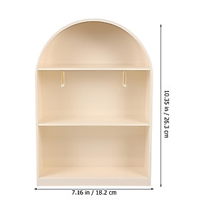Wall Storage Rack Shelf Wall Figurine Rack Garage Kits Holder Small Floating Shelves Small Wall Shelves Record Wall Mount Wall Hanging Figurine Rack White Perfume Rack Plastic Arch