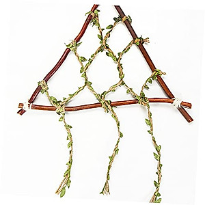 OSALADI 3 Rolls Simulated Rope and Rattan Artificial Rattan Faux Rattan Green Leaves Decor artificiales para Burlap Garland Natural Jute Twine Manual Burlap Rope Gift