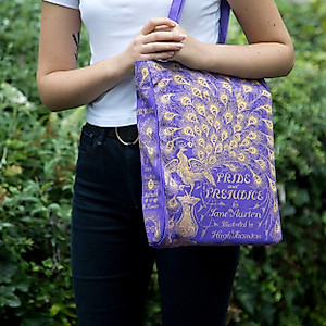 Pride and Prejudice Purple Tote Bag and Clutch Purse Bundle