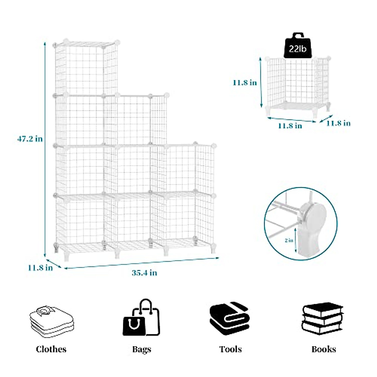 GIMTRR 12 & 9 White Cube Storage Bundles