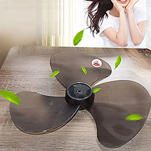 LIFKOME 16 Plastic Fan Blade Leaves Universal Household Standing Fan Table Fanner Replacement Part Plastic Fan Blade Replacement Leaves with Nut Cover Household Standing Fan