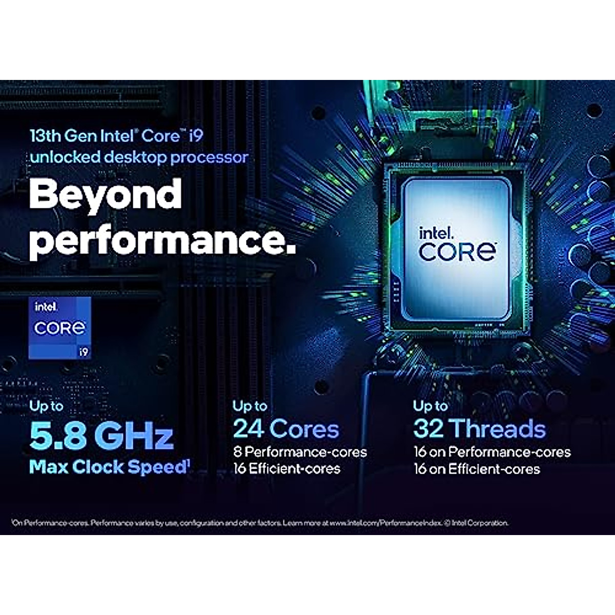 Intel Core i9-13900KF (Latest Gen) Gaming Desktop Processor 24 cores (8 P-cores + 16 E-cores) - Unlocked