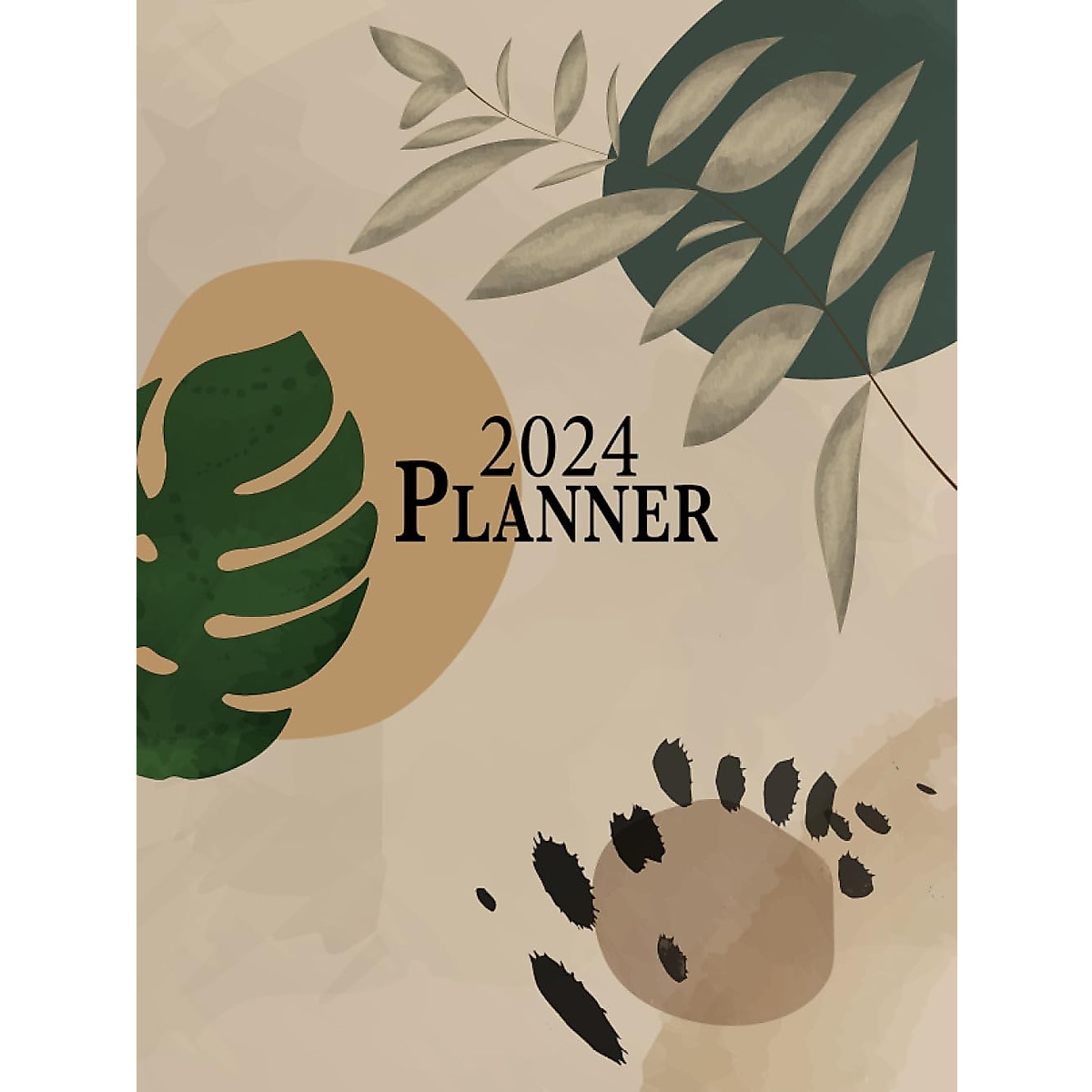 Planner 2024: One Year Weekly and Monthly Organizer (from June 2023 through December 2024), with Holidays, Contacts and Passwords, Modern Design