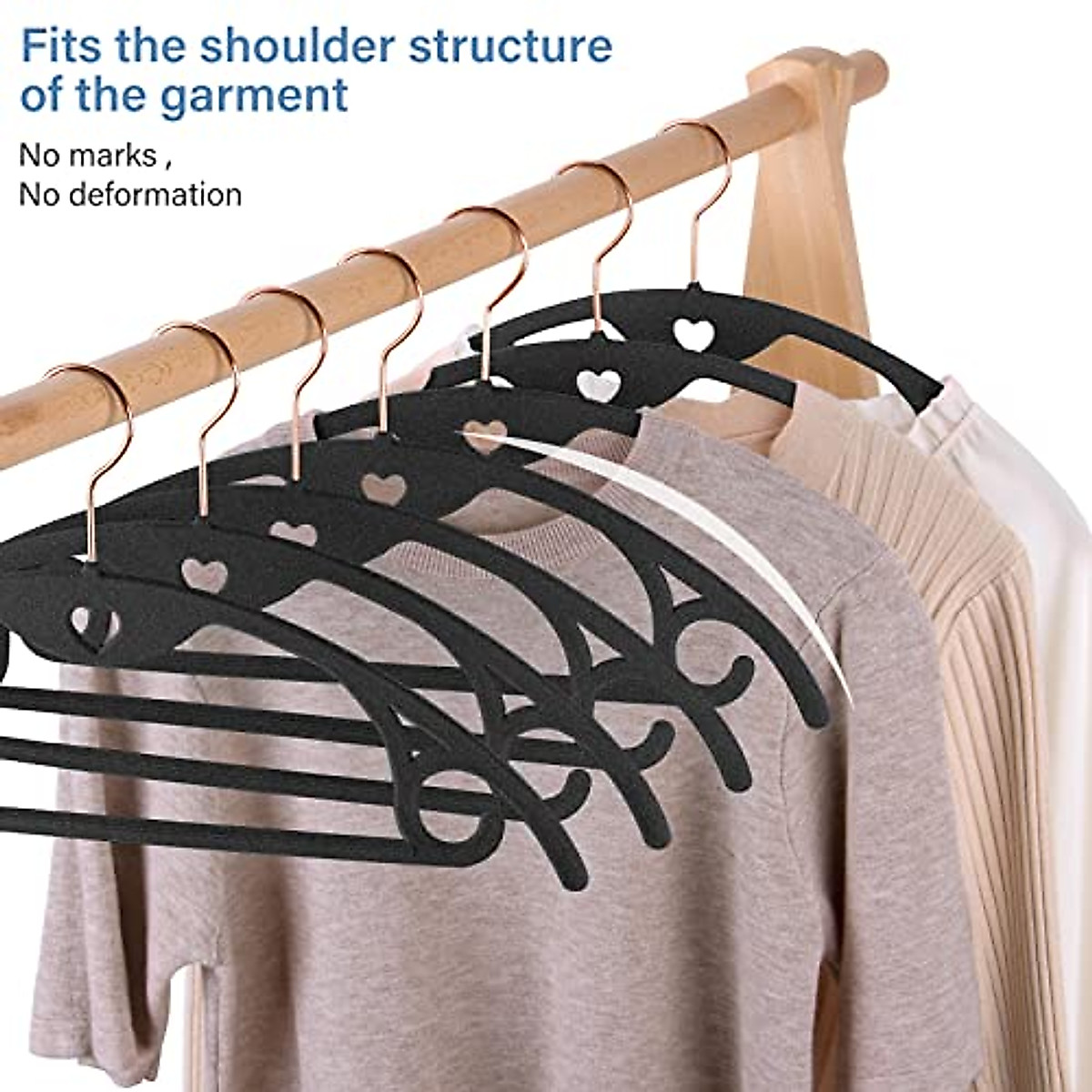 IEOKE Velvet Clothes Hangers,50-Pack No Shoulder Bumps Suit Hangers Ultra Thin Space Saving 360 Degree Swivel Heavy Duty Hook Durable Hangers for Sweaters,Coat,Jackets,Pants,Shirts(Gray)