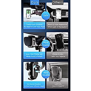 iBigLY Car Phone Holder, Rear View Mirror Phone Holder, Cell Phone Holder, Adjustable nagivator Holder, 360° Rotating and Retractable Universal car Cell Phone Holder for All Cell Phones