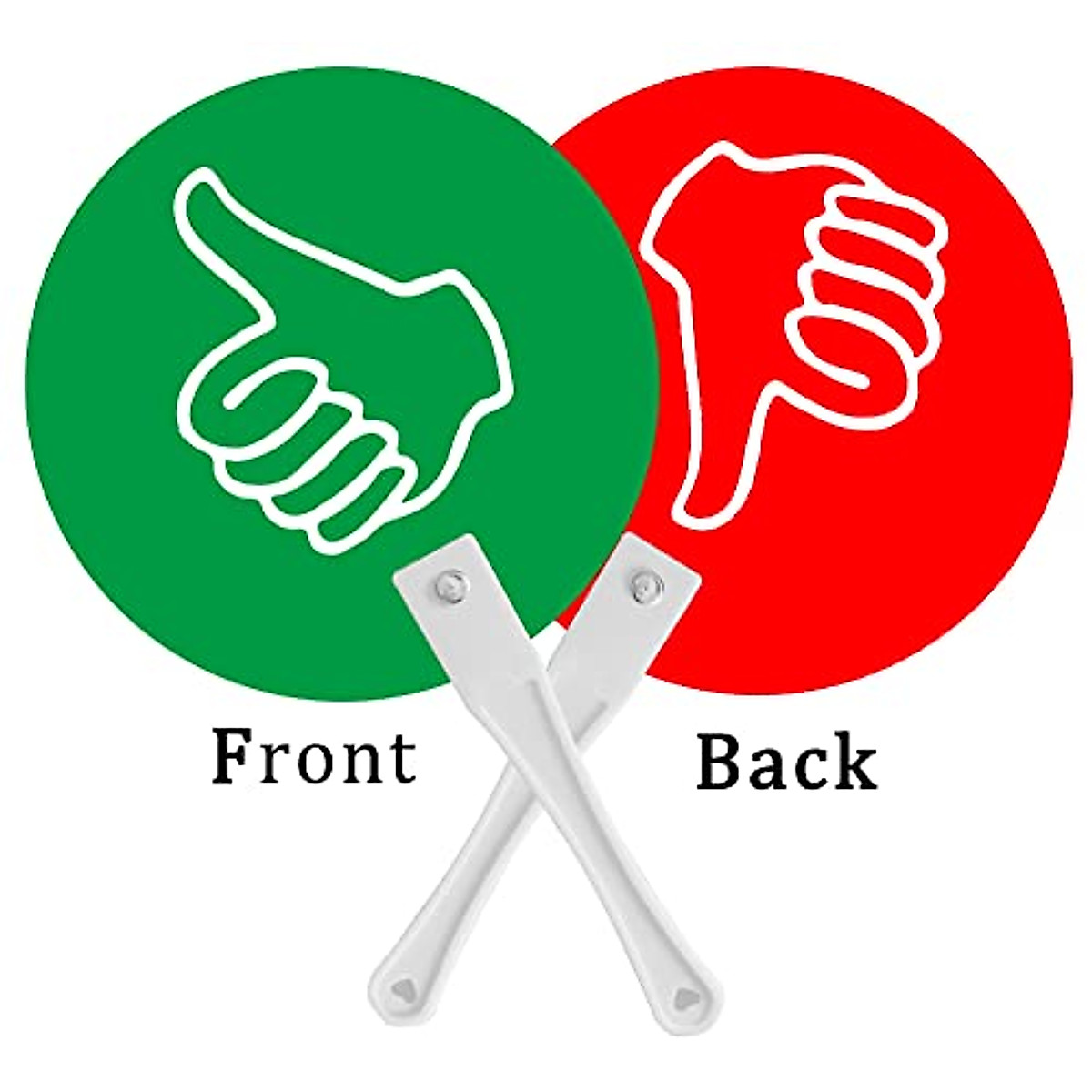 AncaSuna, Thumbs UpThumbs Down Paddles for Classroom Voting, Teacher Event Supplies and Auction Signs 24 Packs