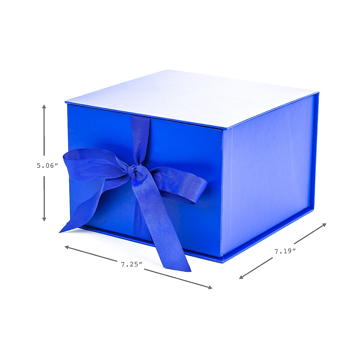 Hallmark 7" Gift Box with Lid and Paper Fill (Dark Blue) for Christmas, Hanukkah, Father's Day, Birthdays, Baby Showers and Graduations