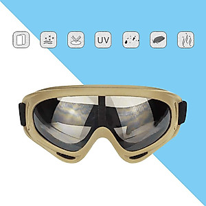 Yzpacc Airsoft Mask with Goggles, Foldable Half Face Airsoft Mesh Mask with Ear Protection for Paintball Shooting Cosplay CS Game