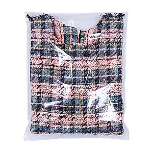 Wowfit 50 Count 12x16 Inch Clear Cellophane Plastic Bags, Resealable Self-Sealing Cello Bags Great for Packaging Clothing, Shirts, Decorative Wrappers, Party Favors, Artwork and More