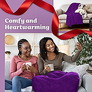 ButterTree Fleece Throw Blanket, Purple Gifts, Lightweight Blanket for Couch, Sofa, Bed, Camping, Traveling - Super Soft Cozy Microfleece Blanket - 65" x 50" (Purple)