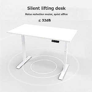 Bookshelf Height Adjustable pc Computer Gaming Desk, Modern Simple Home Office Desks Table, Electric Lifting Table with Control Panel and Anti-Collision Protection