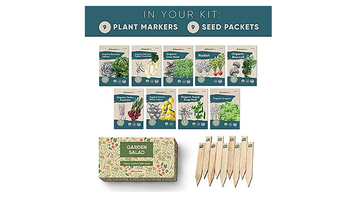 Organic Heirloom Vegetable Seeds Gift Set - Grow Your Garden