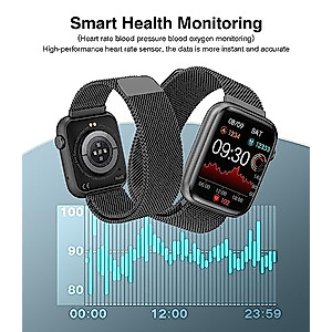 2023 Smart Watches for Men Women with Bluetooth Call Answer/Dail,1.9'' HD Full Touch Screen Fitness Tracker, IP67 Waterproof Smartwatch with Blood Pressure Sleep Monitor for Android and iPhone