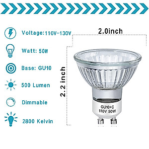 MOFALA 2Pcs Candle Warmer Light Bulbs Accessories, 50 Watt Wax Warmer Bulbs for Full Size Adjustable Temperature Height Candle Warmer Lamp