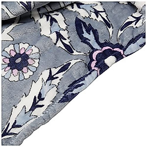 Vera Bradley Women's Oversized Fleece Plush Throw Blanket, Plaza Tile, King
