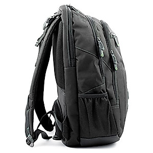 Targus EcoSpruce business Travel Laptop Backpack,15.6 inch EcoFriendly 27L waterprof work+school+computer laptop bag, Recycled fabric, MP3 Commuters rucksack, Briefcase Bag Women/ Men (TBB013EU) Black