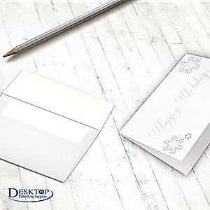 80lb White Half Fold Greeting Cards & Envelopes - Paper Measures (11" X 8 1/2") and Half Folds to (5 1/2" X 8 1/2") - 40 Cards with Envelopes - Desktop Publishing Supplies, Inc.™ Brand