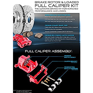 Callahan CRK14033 FRONT 329mm Premium OE 6 Lug [2] Brake Rotors + Ceramic Pads + Clips [fit Ford Expedition Lincoln Navigator]