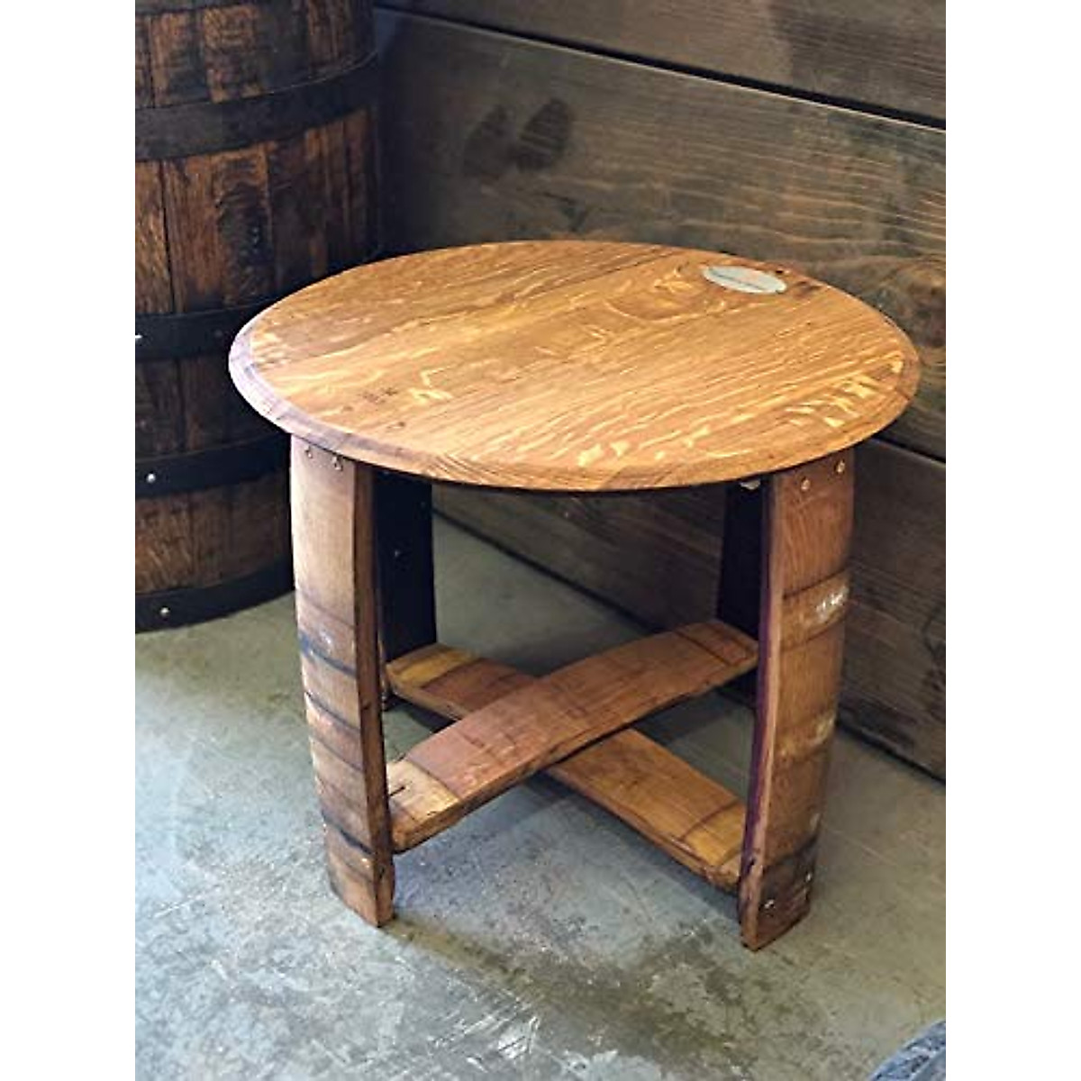 Wine Barrel Side Table