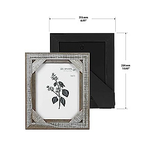 Haven Home Decor 8 x 10 Reclaimed Distressed Wood Picture Frame, Gray