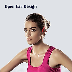 Bone Conduction Headphones Open Ear Wireless Bluetooth 5.2 Sports Headphones Built-in Mic Sweat Waterproof Long Battery Life Headset for Running Cycling Workout Yoga