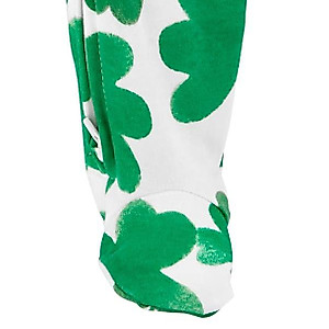 Carter's Unisex Baby St. Patrick's Day Jumpsuit (3 Months, White/Green)