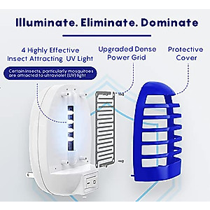 4 Pack Bug Zapper, LED Attract Mosquito and Fly Killer for Indoor Use, Effective Plug in Solution for Home and Office
