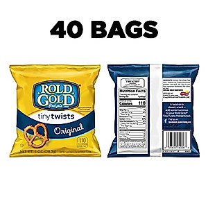 Rold Gold Pretzels, Tiny Twists, 1 Ounce (Pack of 40)