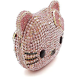 QLAZO Women's Evening Bag- Ladies Clutch Cute Cat Evening Bags Festive Party Tote Bags Purse Ladies Girls Bags (Color : White Blue)