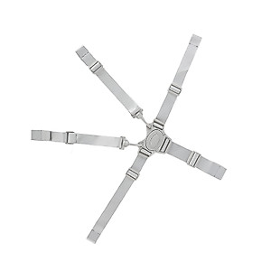 Universal High Chair Straps, Easy to Use Safety and Comfort Material 5 Point Baby Safety Strap Belt Sturdy Lightweight for Stroller for Pushchair(Gray Button 5-Point Strap)