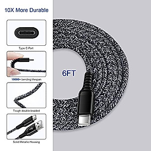 Android Phone USB C Type C Fast Charger for Motorola G9 G8 G7 Power/Edge 5G UW/Edge/G Play/G Power/G Stylus 2022 2021/One 5G UW ace/G Pure/X4 Z Z2 Z3 Z4, Fast Wall Plug Cube with C Type Charging Cable