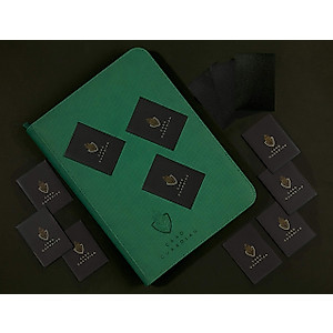 Card Guardian - 9 Pocket Premium Binder with Zipper for 360 Cards Trading Card Games TCG (Green) Side Loaded Pockets Compatible with Yugioh Cards MTG Binder Sports Card Binder