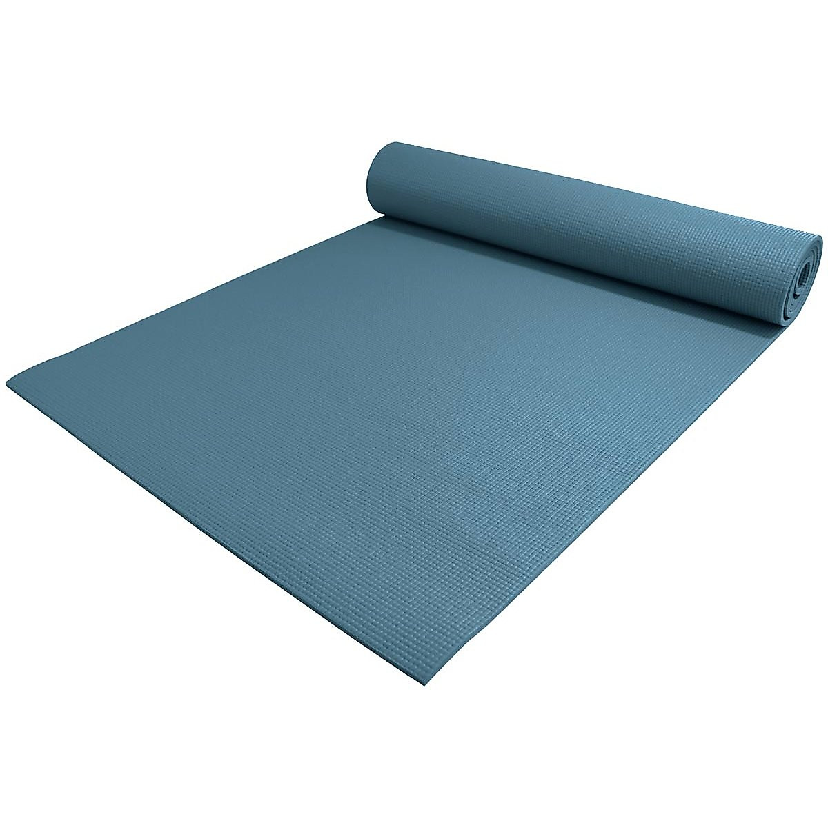 YogaAccessories 1/4" Thick High-Density Deluxe Non-Slip Exercise Pilates & Yoga Mat, Slate Blue