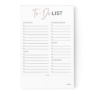 To-Do List Rose Gold Planner Notepad, 5.5 x 8.5 in. (To-Do List)