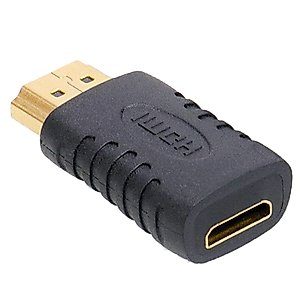 CLAVOOP HDMI to Mini HDMI Adapter, Mini HDMI Female to HDMI Male Connector Support 3D 4K 1080P -1 Pack