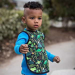 BapronBaby Dino Days Bapron - Soft Waterproof Stain Resistant Bib - Machine Washable - 6m - 5yr - (Sz Preschool 3-5yrs)