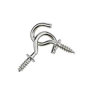 Mini Ceiling Screw Hooks, 200 Pieces 1/2 Inch Cup Hooks Screw-in Hooks for Hanging Plants Mug Arts Decorations，Silver