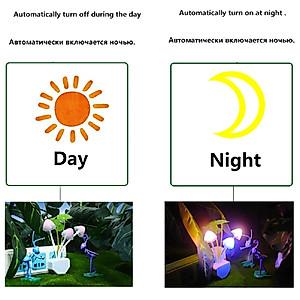 Sensor Led Night Light, Color Changing Plug-in LED Mushroom & Lotus Dream Bed Lamp Nursery Baby Bed Flower Lamp Cute Mushroom Night Light Flower Wall Lamp with Dusk to Dawn Sensor Wall NightLight