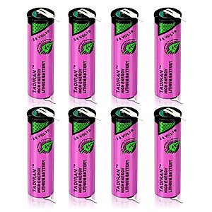 POWCAMAH 8 Pack TL-5903 3.6V AA Lithium Battery with Tabs 2400mAh for Tadiran TL-5903 Siemens S7-400 6ES7971-0BA00