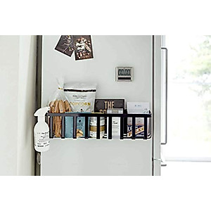 YAMAZAKI home 4247 Kitchen Storage Basket-Utensil Wall Organizer, Magnetic Holder, One Size, Black