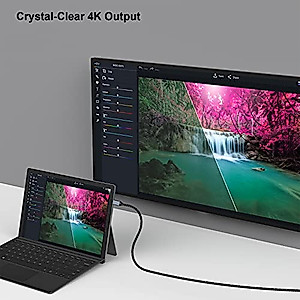 BENFEI Mini DisplayPort to HDMI Cable, 4K Mini DP to HDMI 6 Feet Cable (Thunderbolt Compatible) with MacBook Air/Pro, Surface Pro/Dock, Monitor, Projector - Grey