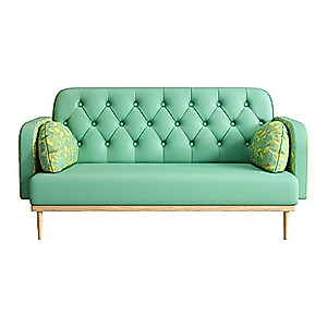 PHOYAL Loveseat Sofa, Mid Century Modern Decor Love Seat Couch, 56" 2-Seater Sofa Double seat Modern Sofa for Living Room, Apartment, Studio,Office & Small Space (Green)