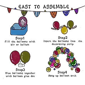 Aooxpok Metallic Purple Balloon Garland Arch Kit,146Pcs Metallic Purple Balloon Sliver Confetti Balloon for Graduation Baby Shower Birthday Wedding Gender Reveal Party Decorations