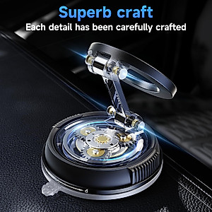 Car Phone Holder for Magsafe [78+LBS Strongest Suction & 2400gf Strongest Magnetic] 360° Adjustable Car Phone Mount, Cell Phone Holders for Your Car for All Smartphones & All Car Models (Carbon Fiber)